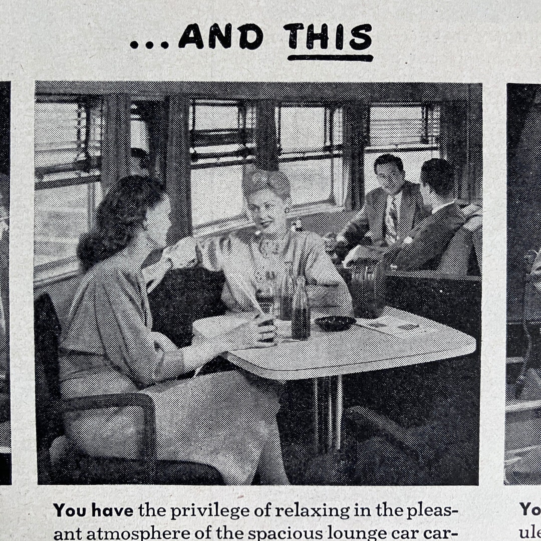 1947 Pullman Railroad Ad: Vintage Train Travel Art Print - Etsy
