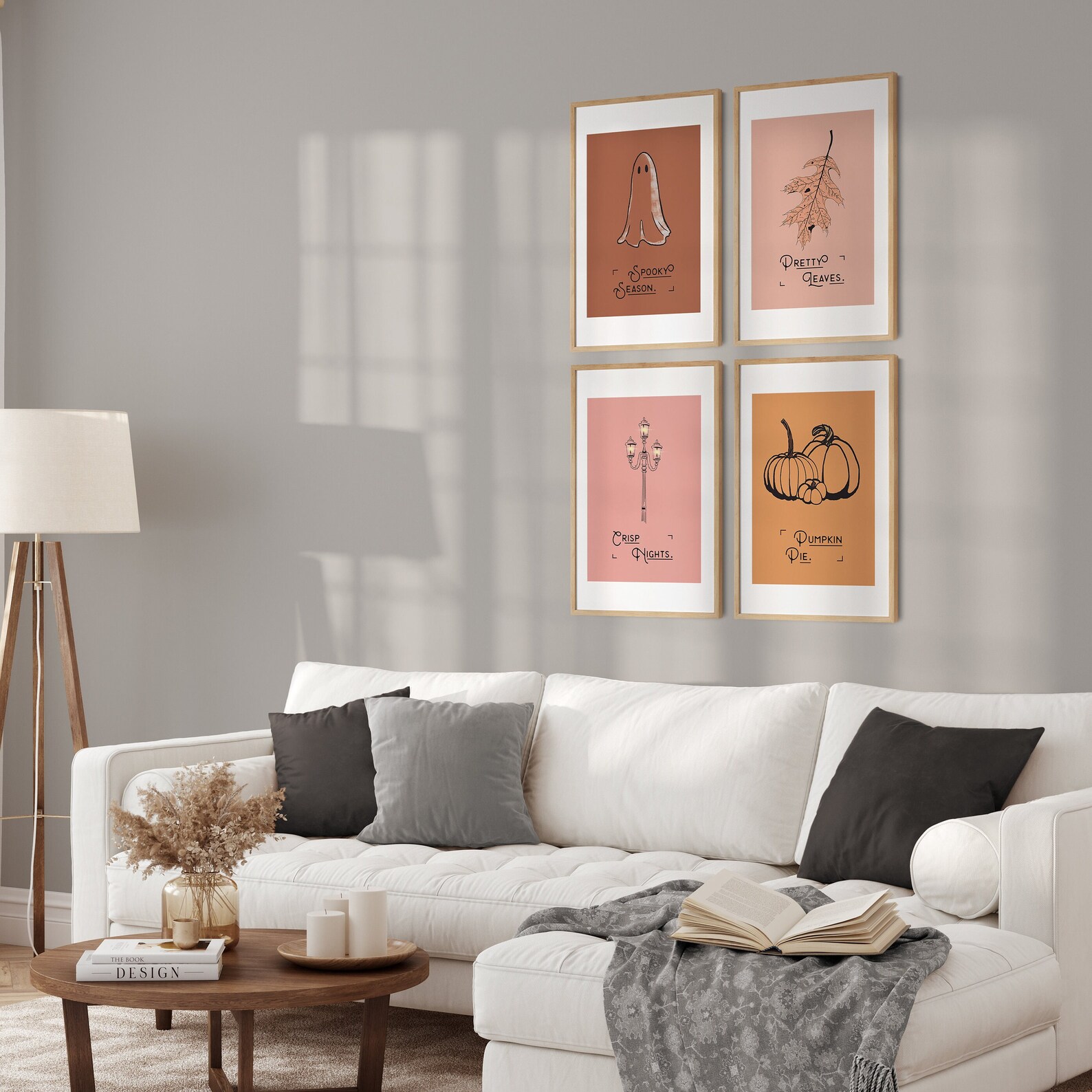 Set of 4 Fall and Halloween Posters - Etsy