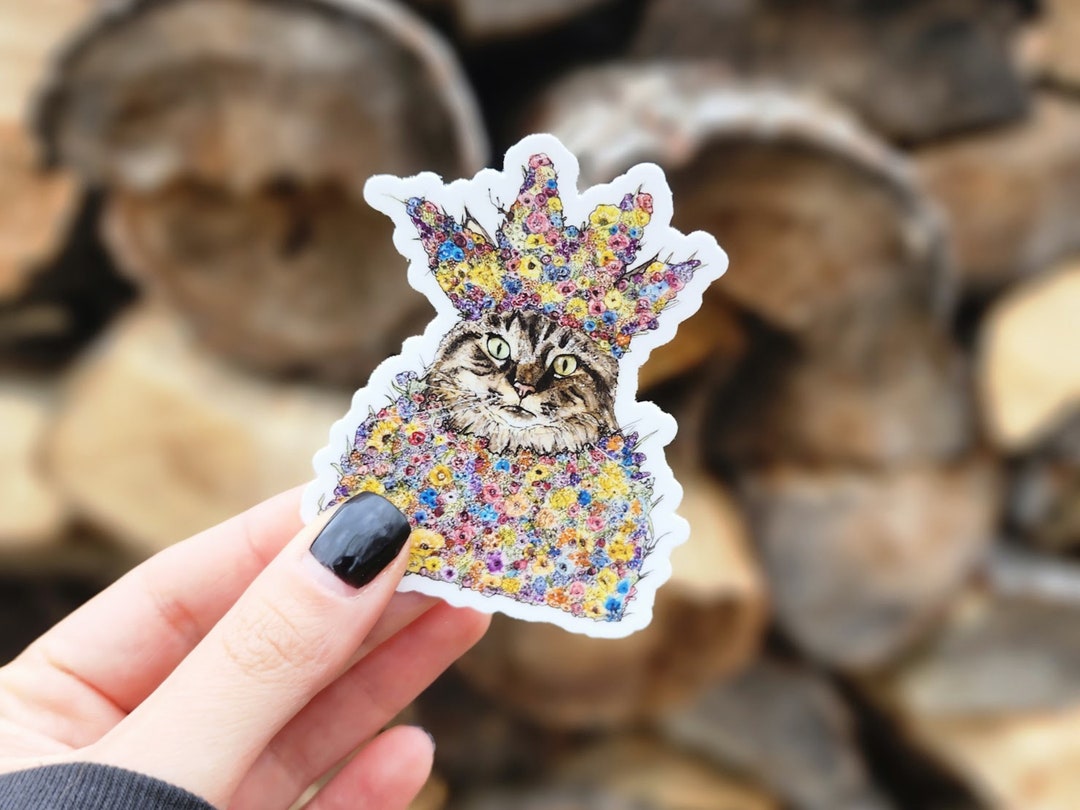 Midsommar Cat Sticker - Etsy