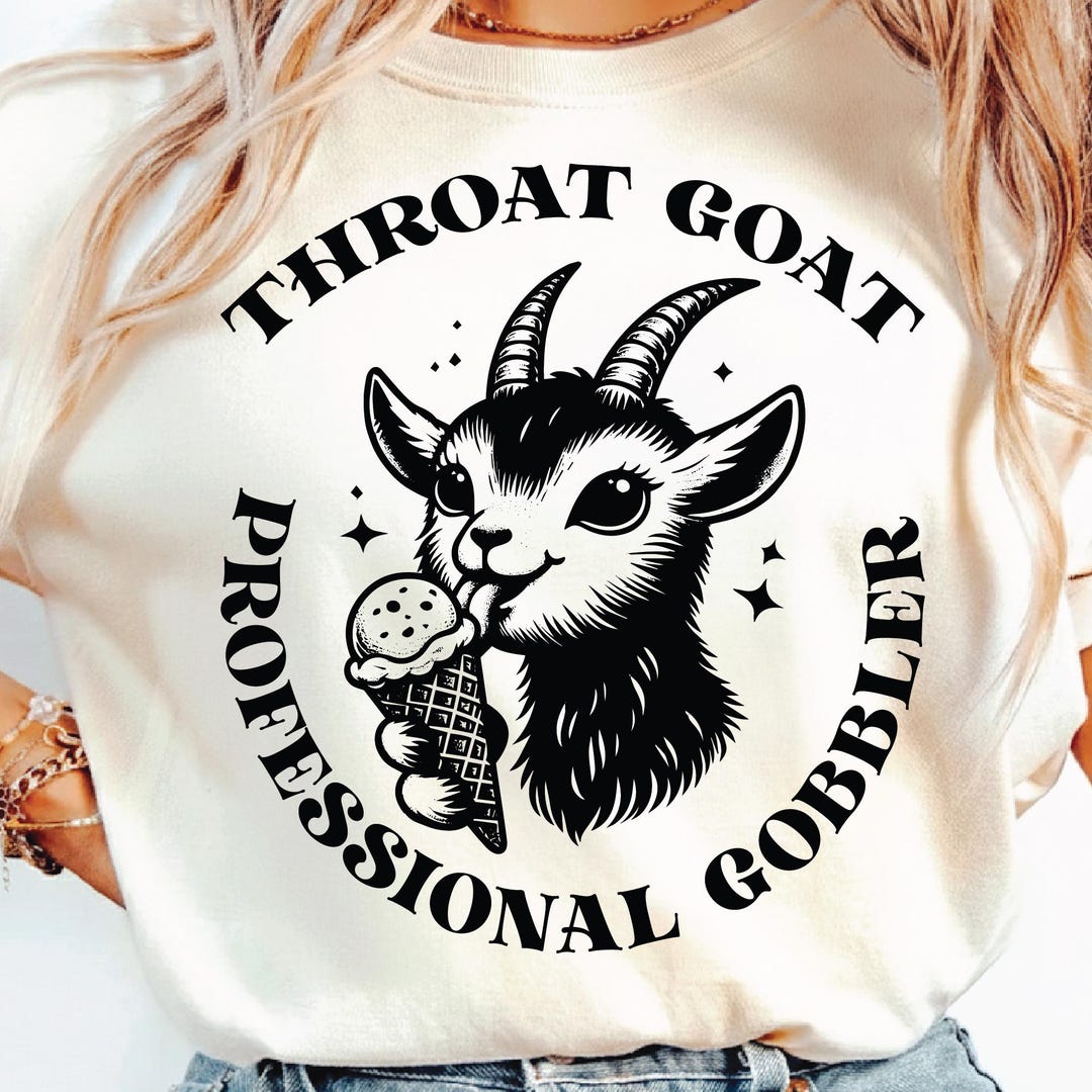Throat Goat Professional Gobbler PNG SVG, Funny Goat Ice Cream Design ...