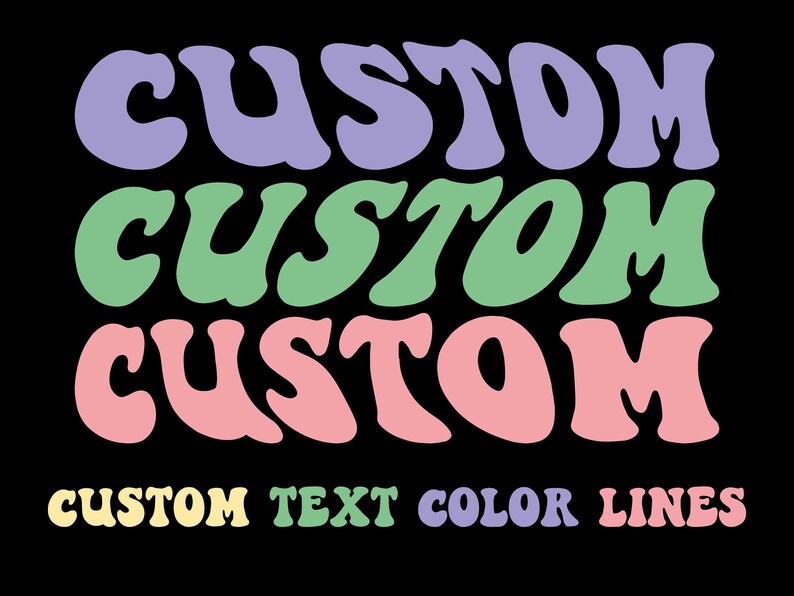 Letras onduladas personalizadas SVG PNG Orden personalizada - Etsy México