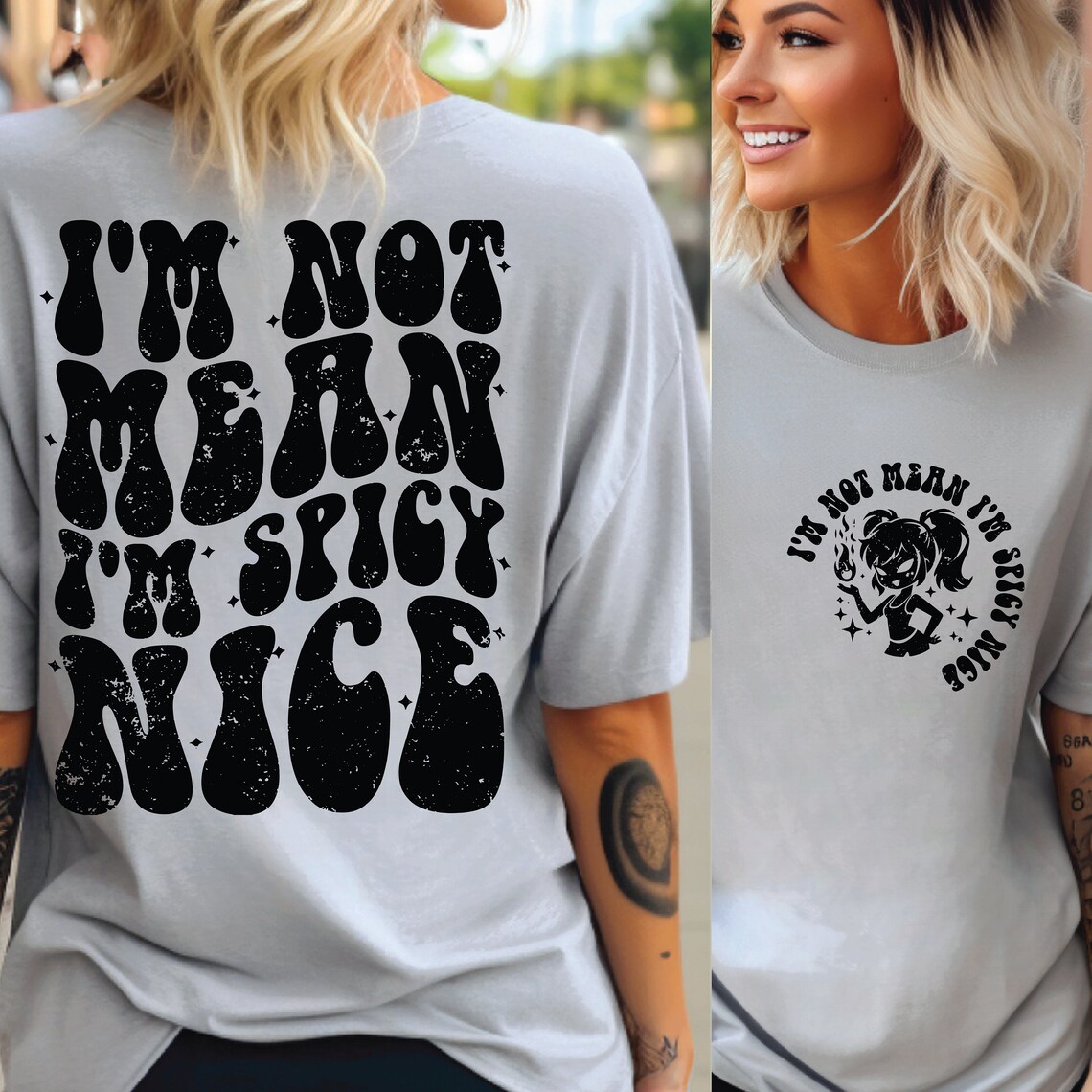 I'm Not Mean I'm Spicy Nice Svg Png, Funny Quote Svg, Funny Adult Svg ...