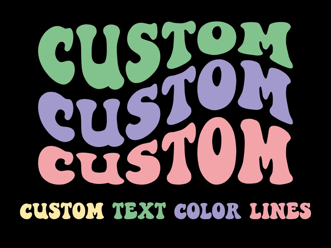 Letras onduladas personalizadas SVG PNG, Orden personalizado SVG ...