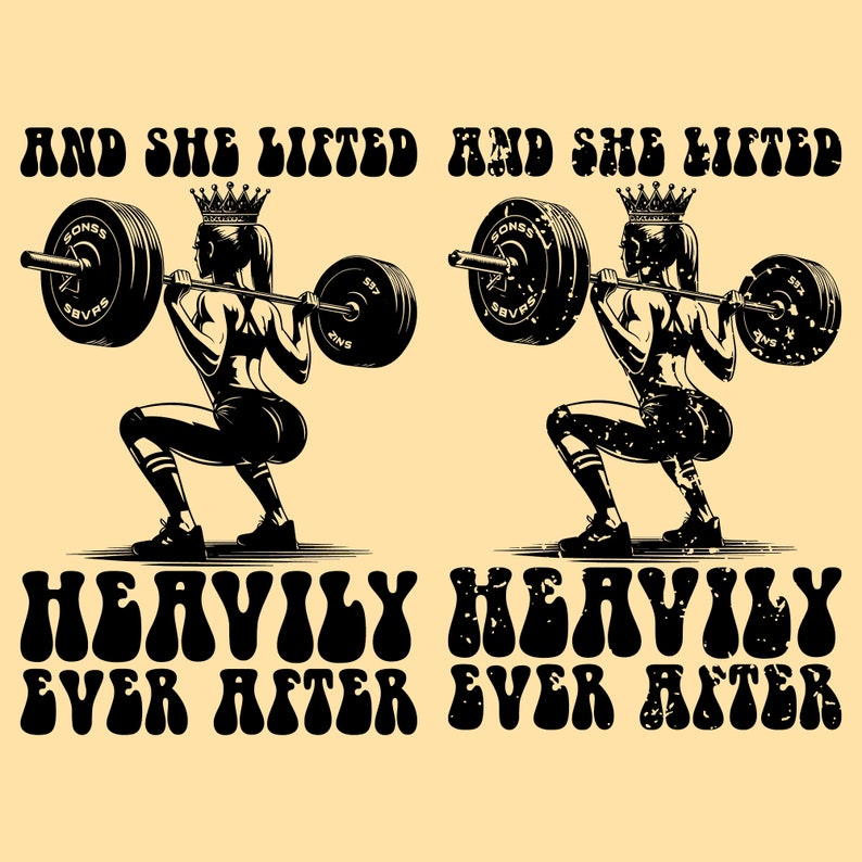 And She Lifted Heavily Ever After Svg Png, Cute Fitness Svg, Funny ...
