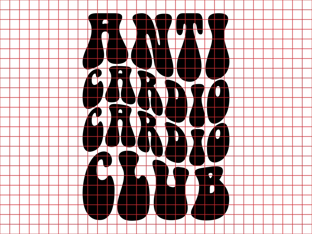 Anti Cardio Cardio Club Svg Png Cut File, Gift for Fitness Svg, GYM ...