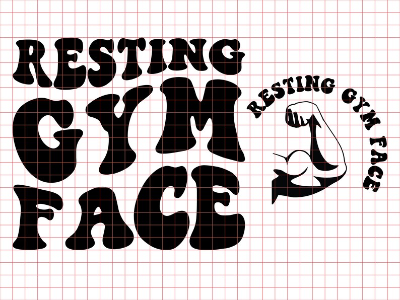 Resting Gym Face Svg PNG Cut File Cricut Sublimation Fitness - Etsy