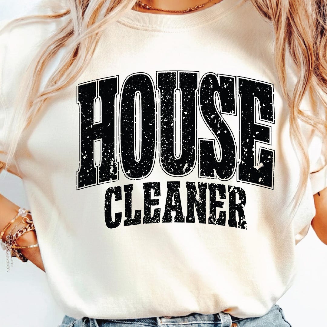 Retro House Cleaner SVG PNG: Cleaning Business Design (digital Download ...
