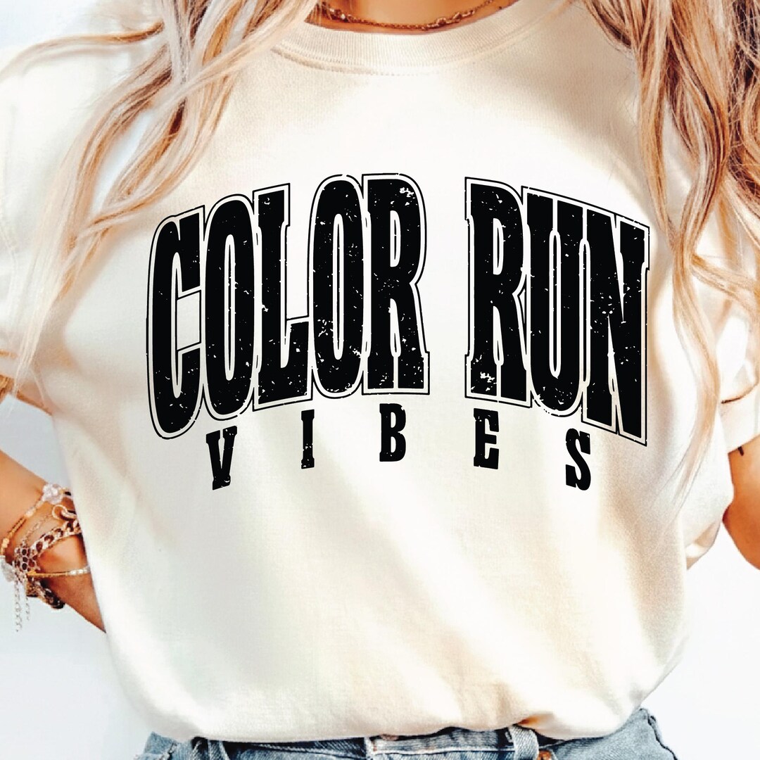 Color Run Vibes Svg Png, Fun Run Design, School Fundraiser Svg ...