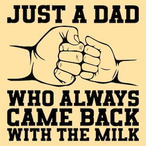 Just A Dad Who Always Came Back With the Milk Svg Png, Funny Father's ...