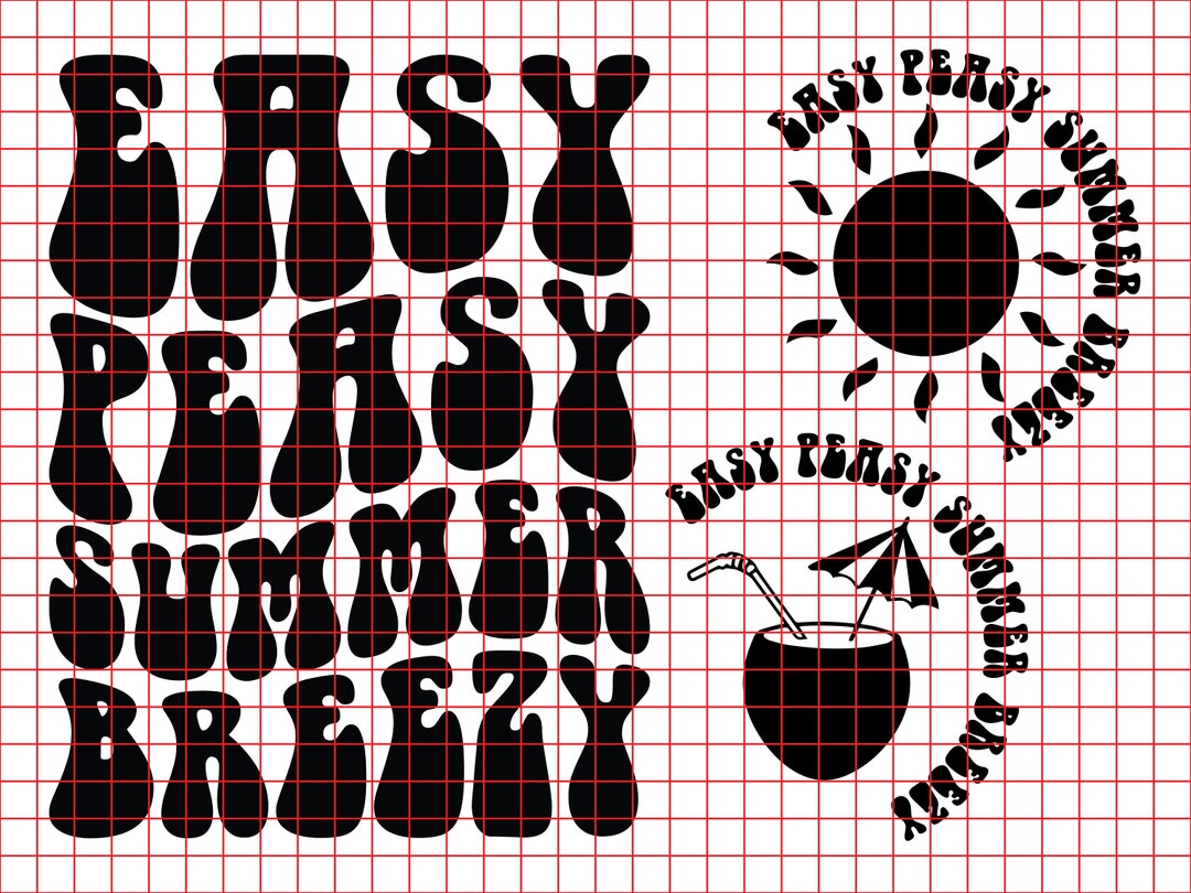 Easy Peasy Summer Breezy Svg Png Cut File Sublimation Design - Etsy