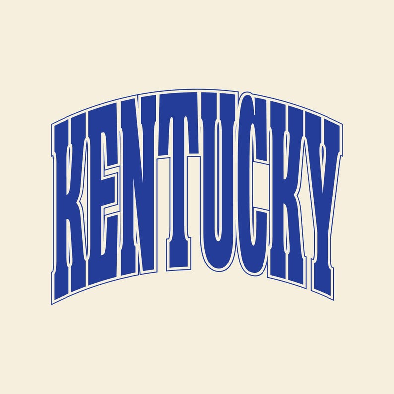 Kentucky SVG PNG, Varsity Text, Sublimation Design, Blue Kentucky Shirt ...