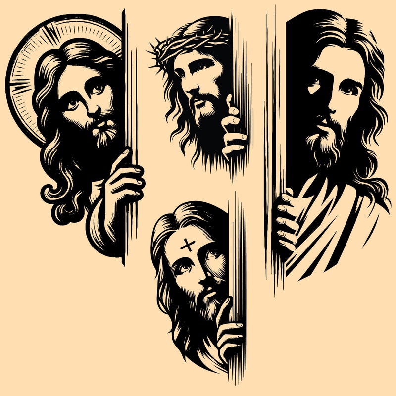 Jesus Peeking Around Corner - Etsy