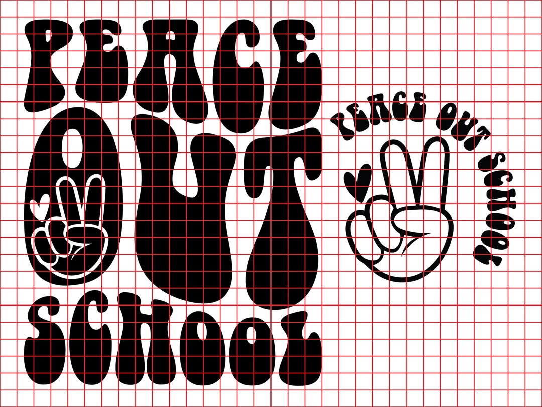 Peace Out School Svg Png Cut File Sublimation Design, Peace Sign Hand ...