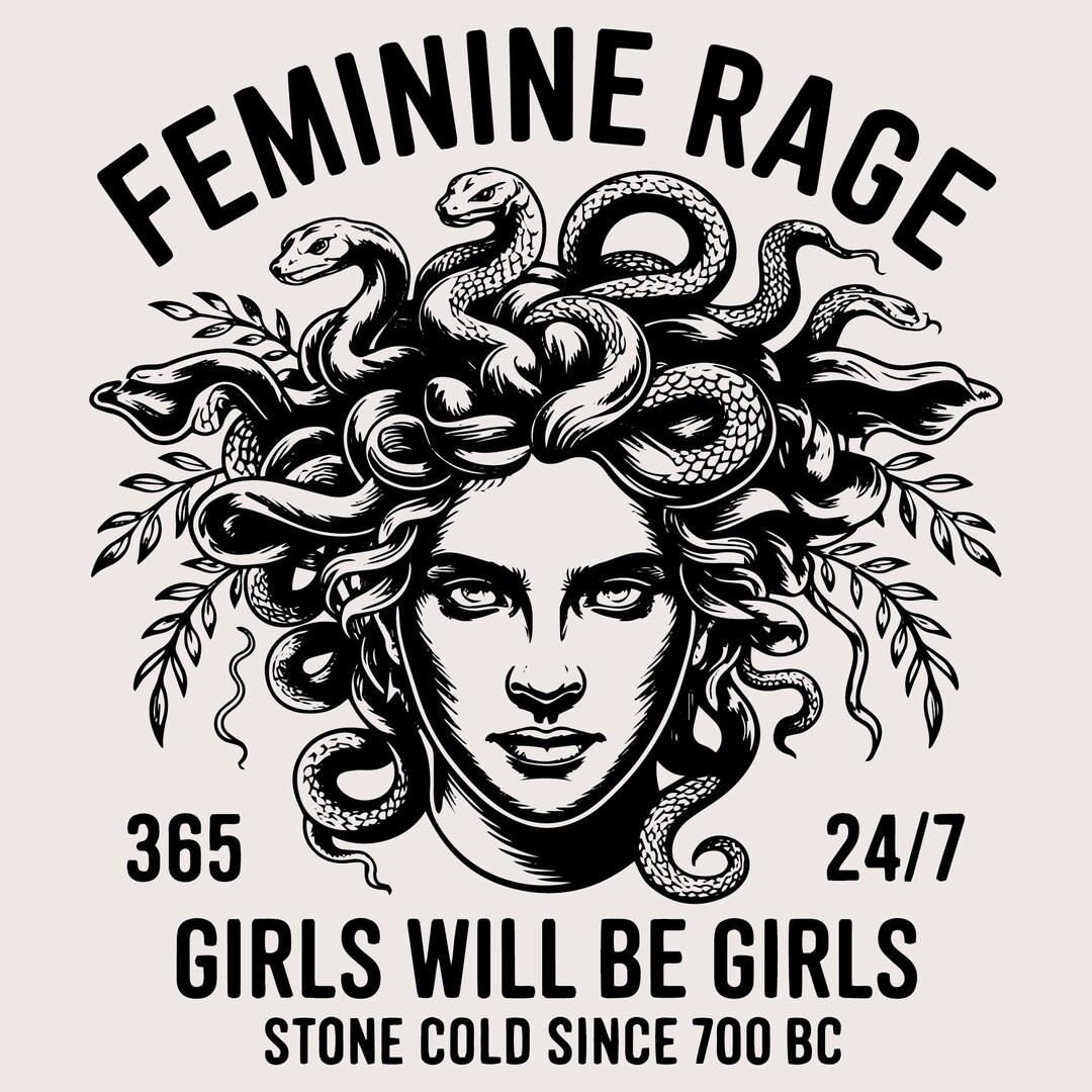 Feminine Rage Svg Png, Medusa Svg Png, Anti-patriarchy Medusa, Feminist ...