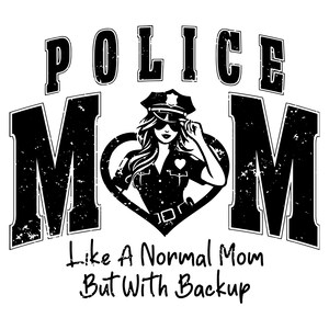 Police Mom SVG PNG, Police Officer Mama, Proud, Heart, Blue Line Flag ...
