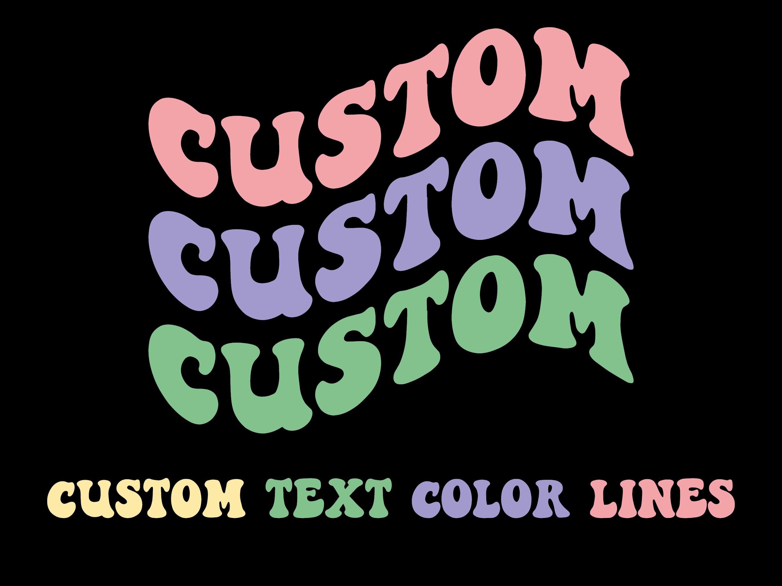 Letras onduladas personalizadas SVG PNG Orden personalizada - Etsy México