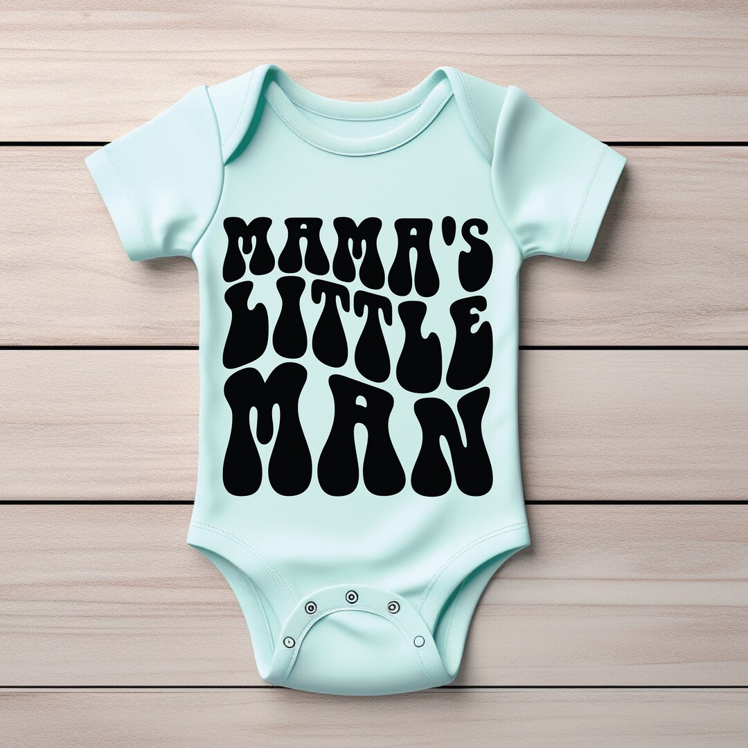 Mama's Little Man Svg Png Cut File, Baby Shower Svg, Baby Clothes Svg ...