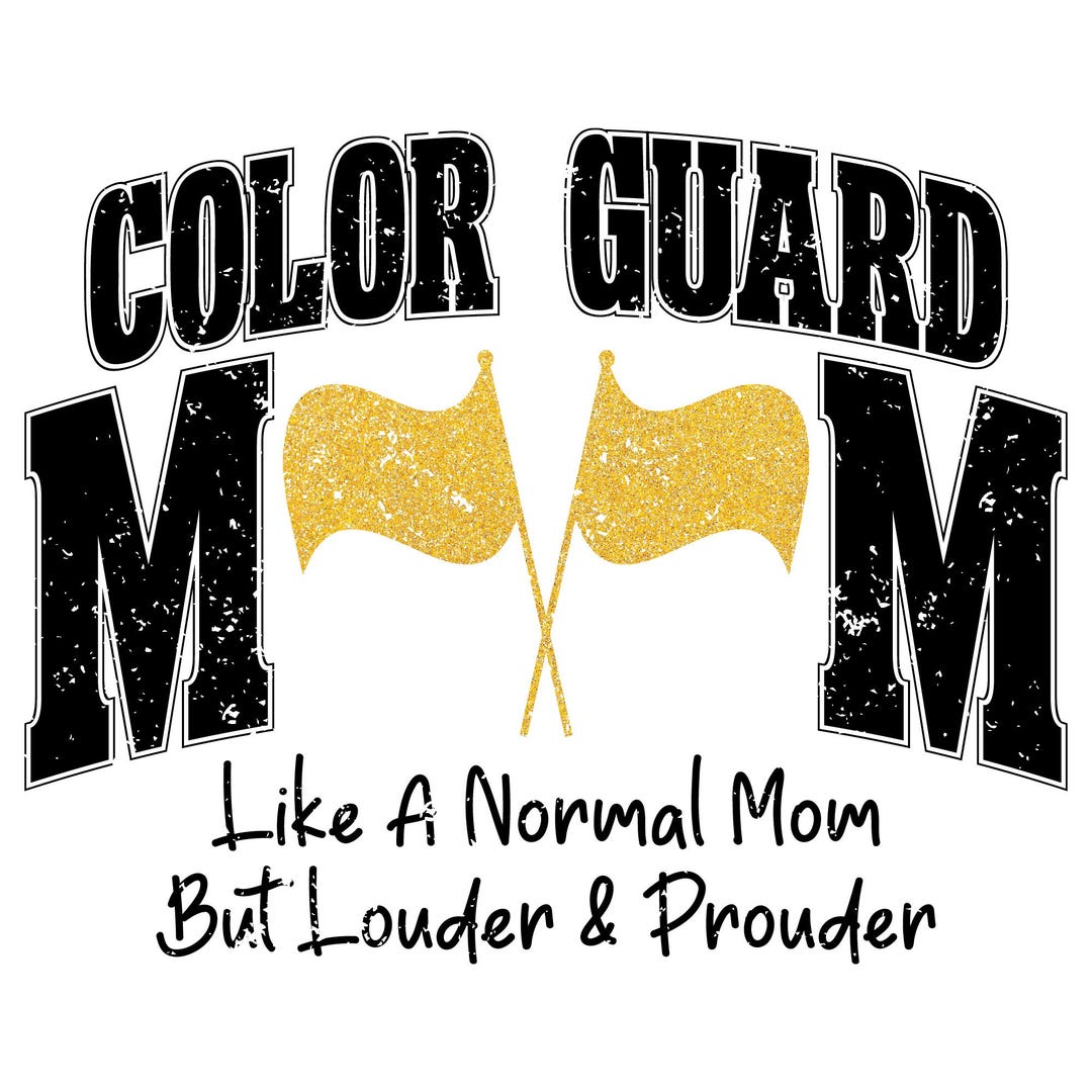 Color Guard Mom PNG: Gold Glitter Varsity Design (digital Download) - Etsy