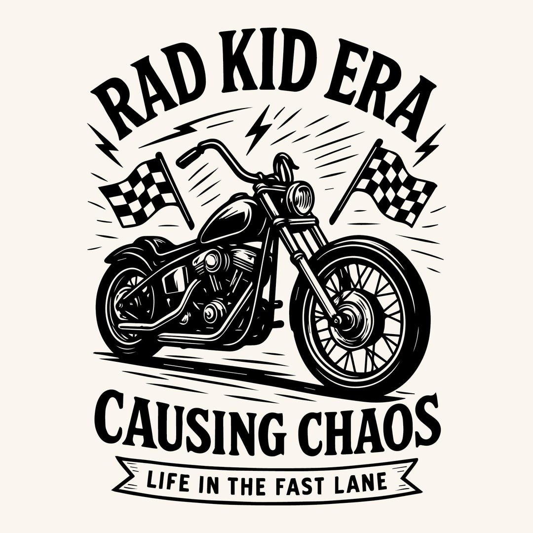 Rad Kid Era SVG PNG Cut File, Trendy Kid, Toddler, Causing Chaos, Edgy ...