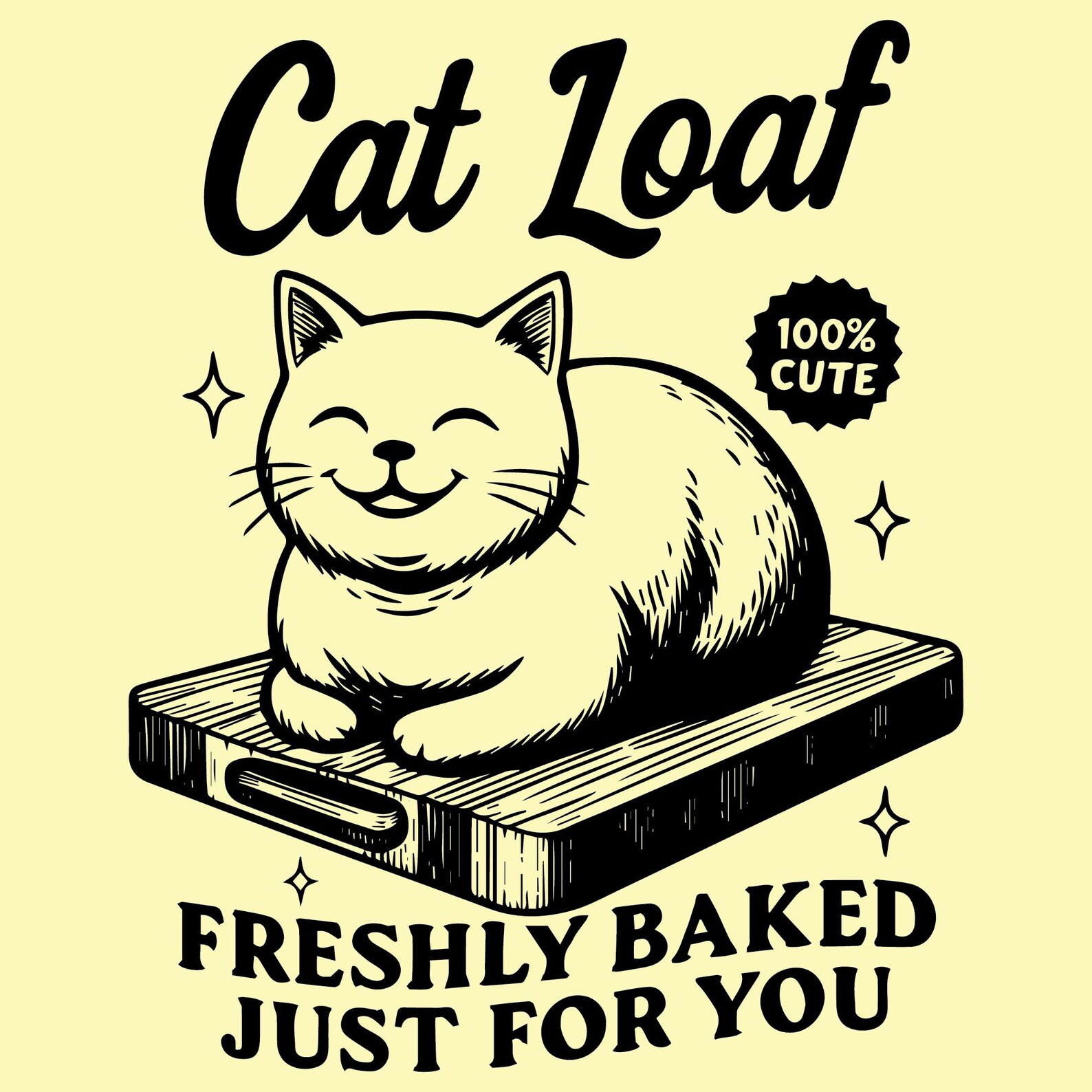 Cat Loaf Funny Cat SVG PNG, Trendy Vintage Retro Cat Lover Design, Cute ...