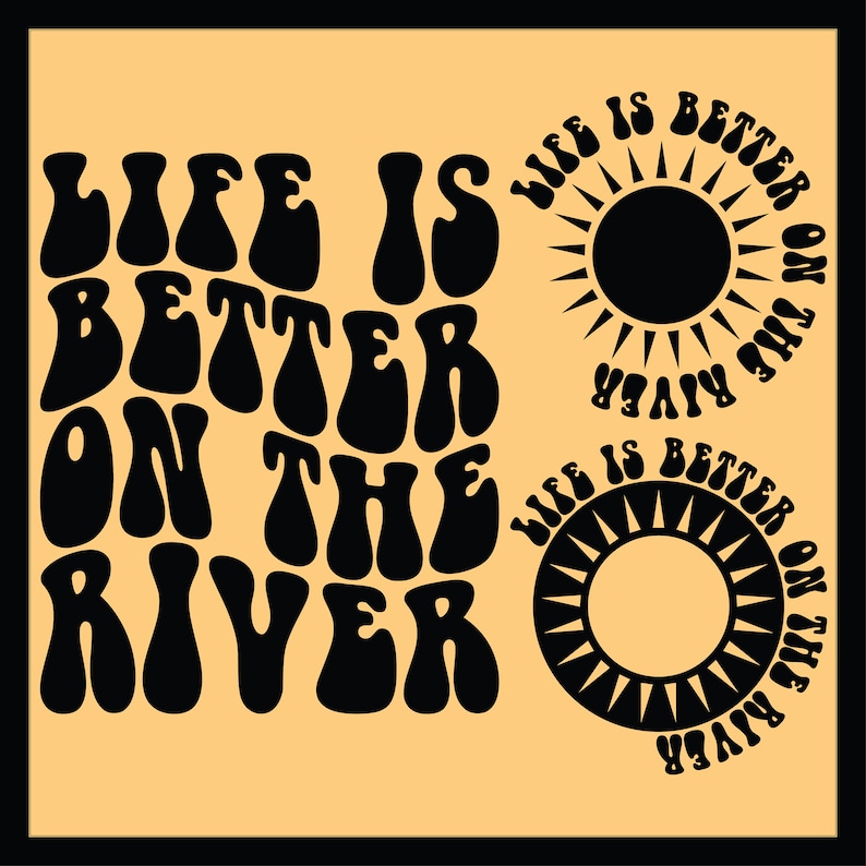 Life is Better on the River Svg Png Cut File Design, Retro Summer Svg ...