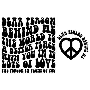 Dear Person Behind Me PNG SVG Cut File for Cricut, Bible Affirmations ...