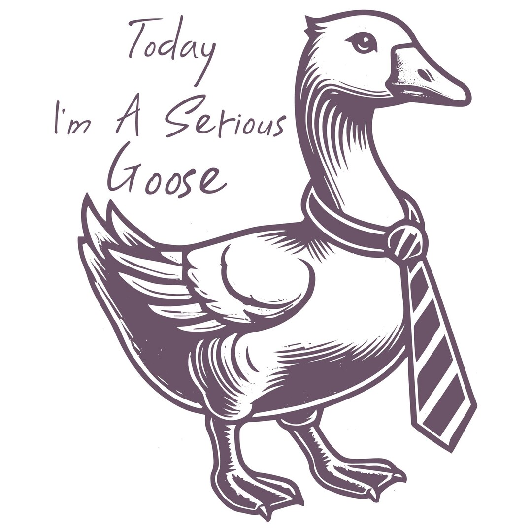 Serious Goose SVG PNG: Funny Animal Design (digital Download) - Etsy