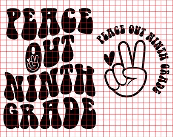 Peace Out First Grade Svg, Kindergarten Svg, School Svg, Digital ...