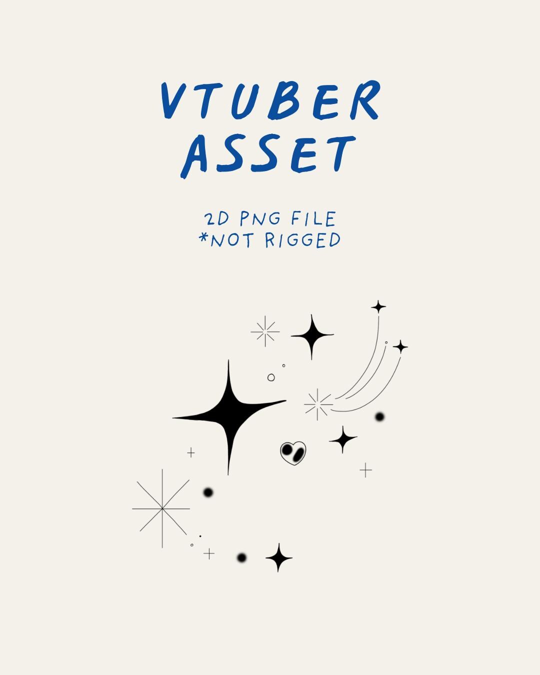 Vtuber Assets | 2D PNG File Black Sparkles | Vtube Studio | Instant Use ...