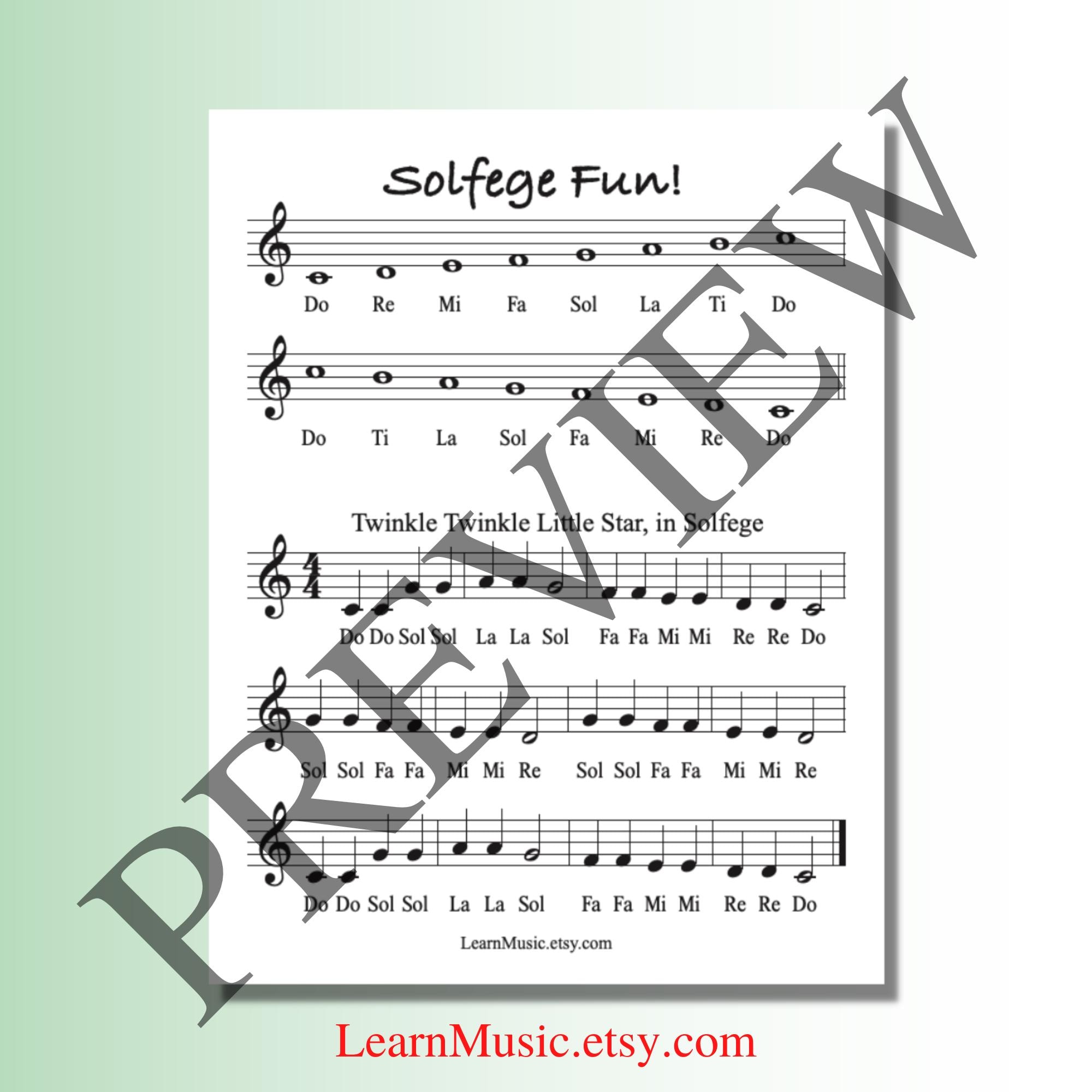 Learn to Read Music With Solfege - Twinkle Twinkle Little Star - Music ...
