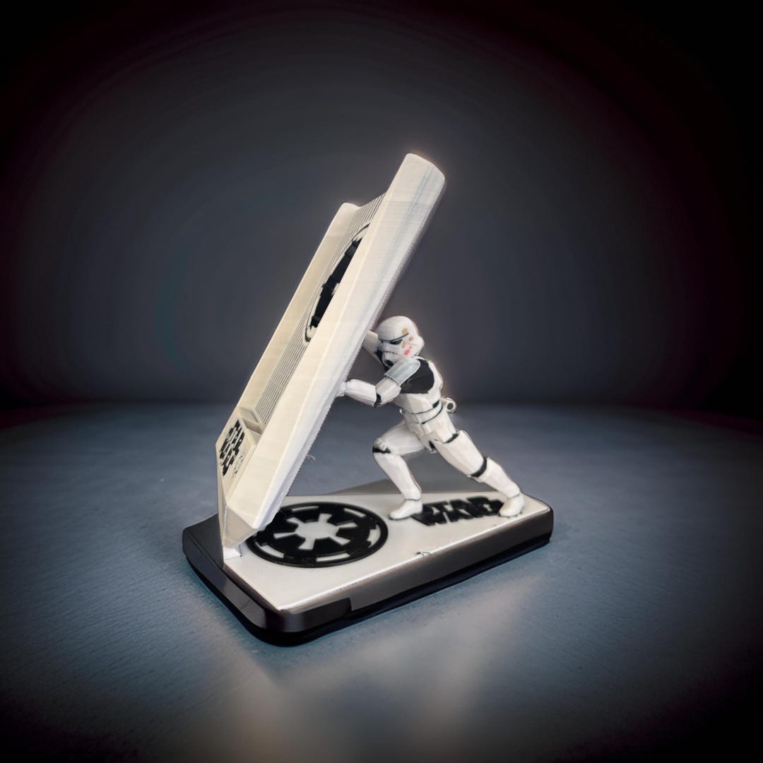 Imperial Stormtrooper Phone Holder Stand - Star Wars Inspired Desk ...