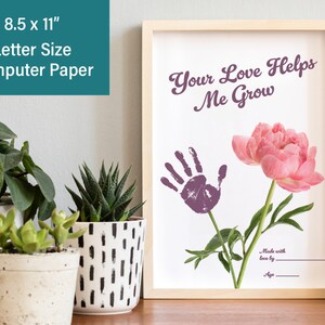 Mothers Day Handprint Flower Craft for Kids Printable PDF, Personalized ...