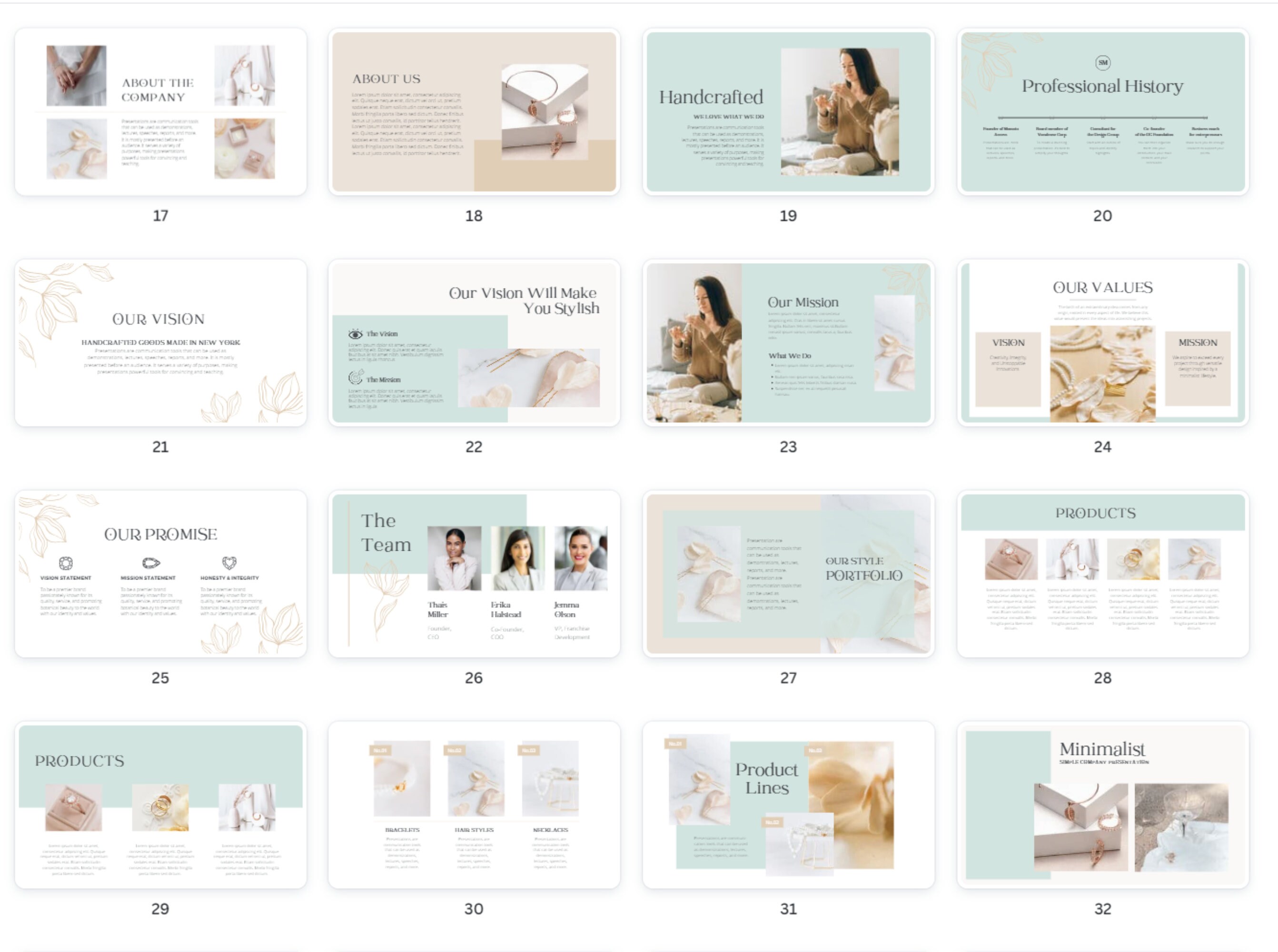 Contemporary Custom Presentation Slide Deck Template L Seafoam Green I ...