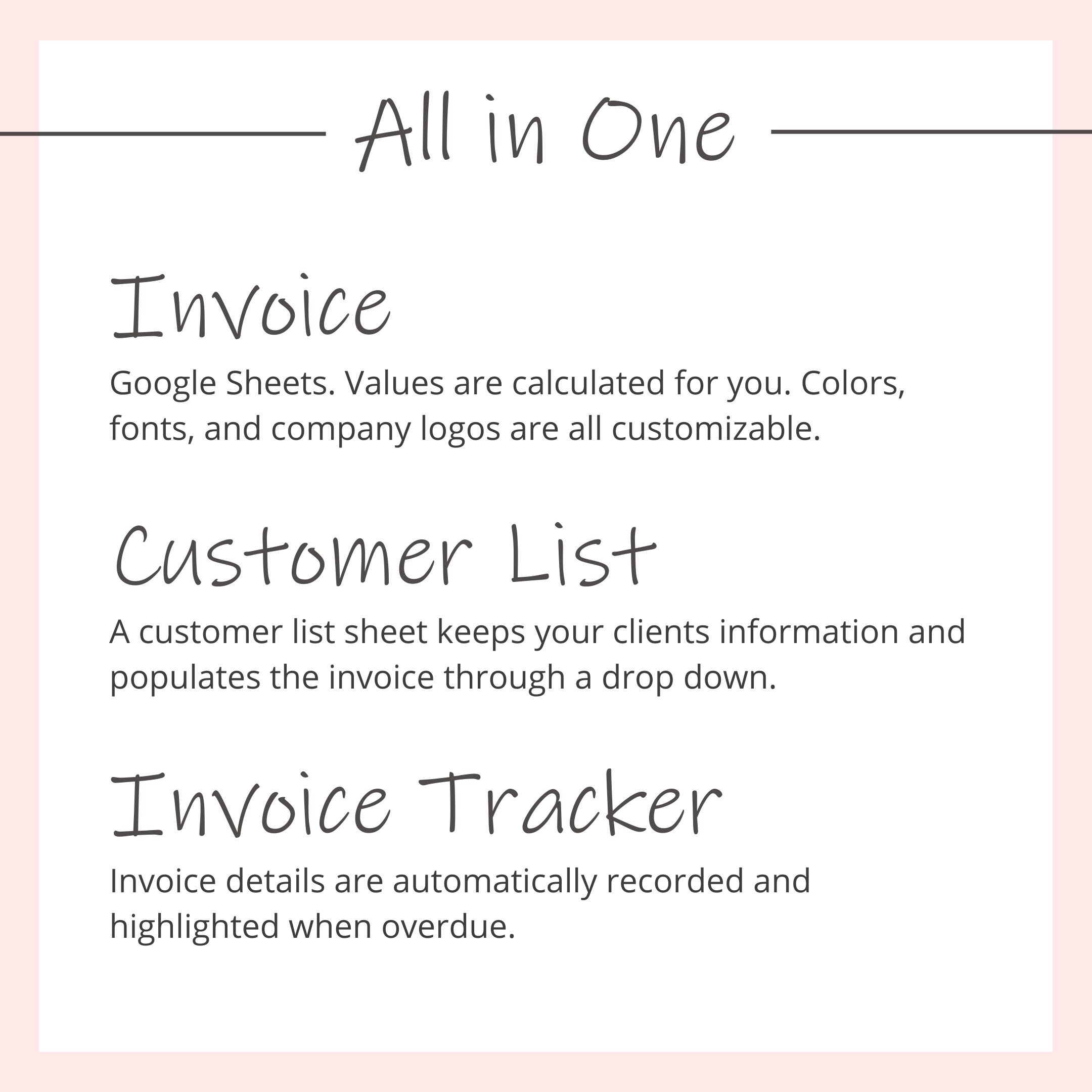 Simple Sales Invoice With Built-in Customer List and Invoice Tracking ...