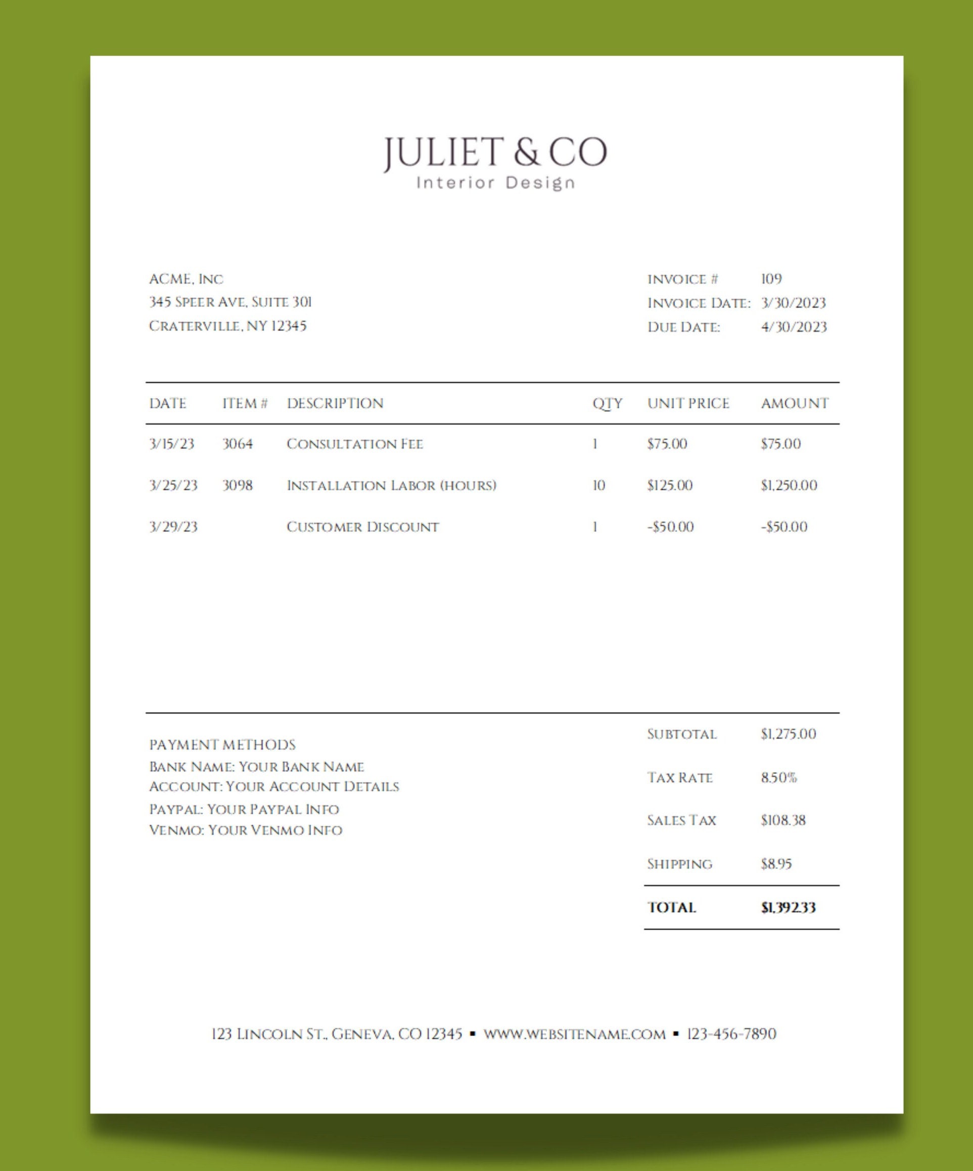 Classic Sales Invoice I Customer List and Invoice Tracking Sheet Built ...