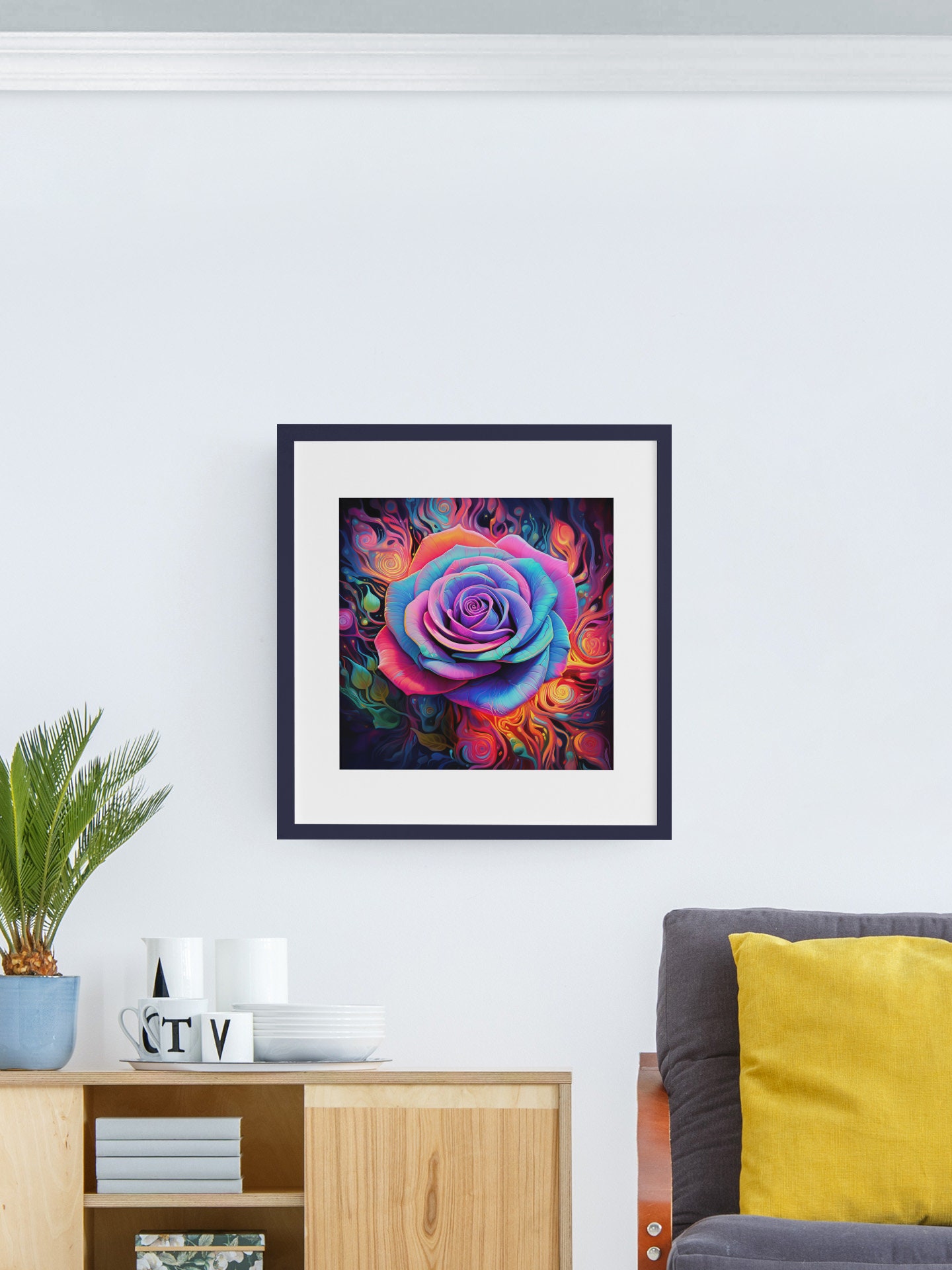 Digital Painted Neon Rose 1 DIGITAL DOWNLOAD High Res - Etsy