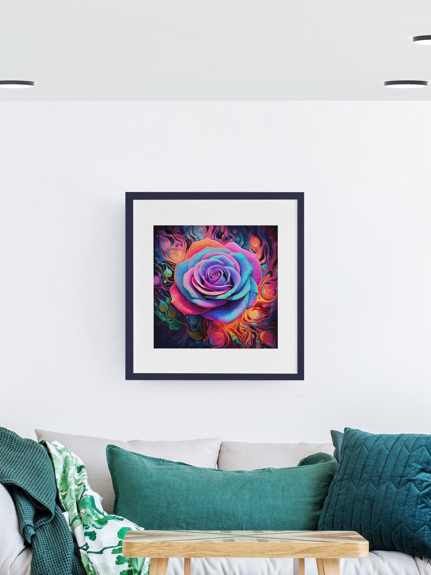Digital Painted Neon Rose 1 DIGITAL DOWNLOAD High Res - Etsy