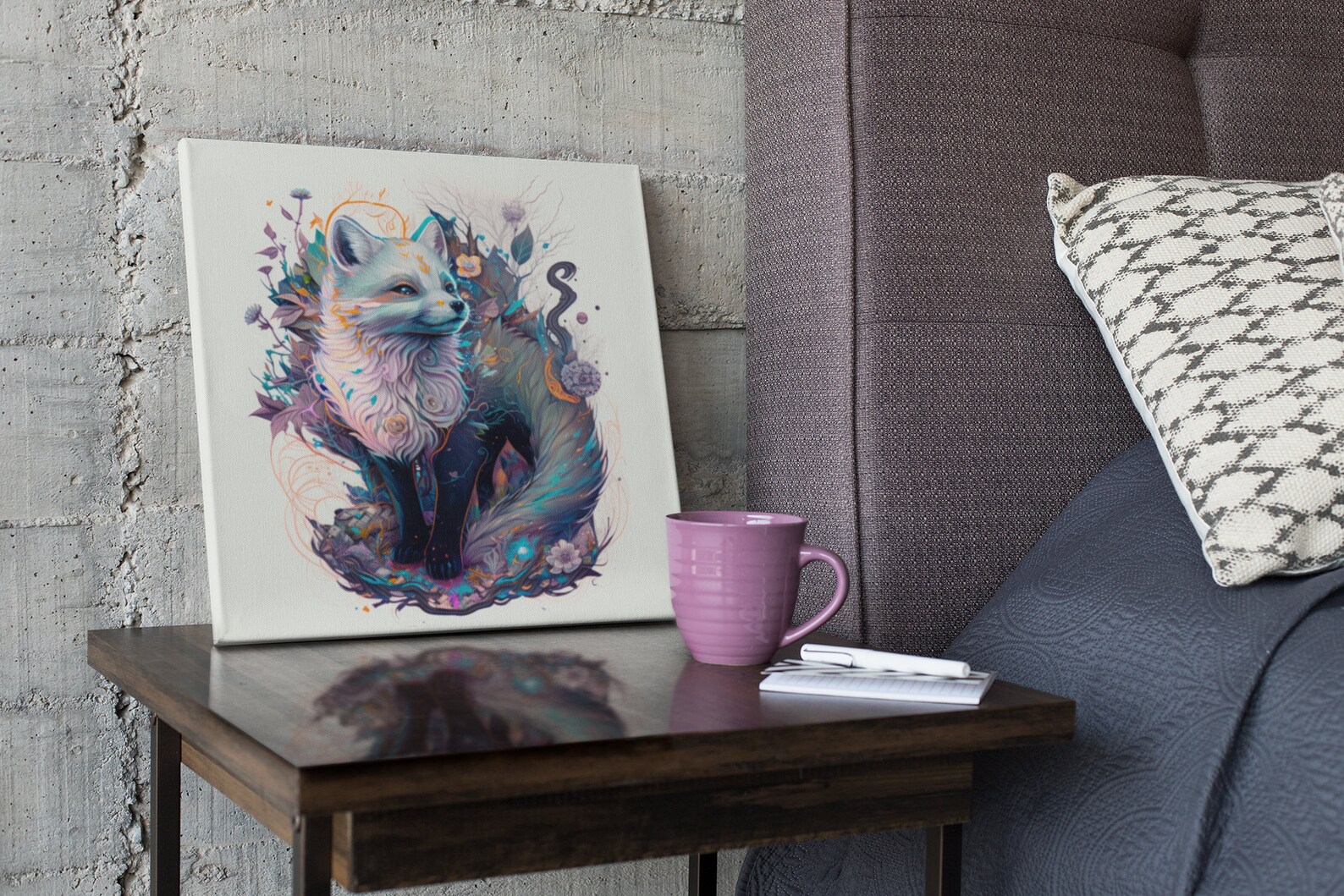 Digital Painted Colourful White Fox1 DIGITAL DOWNLOAD - Etsy
