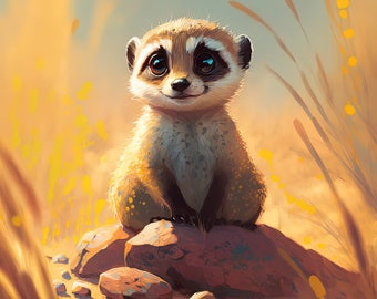 Meerkat Print - Etsy