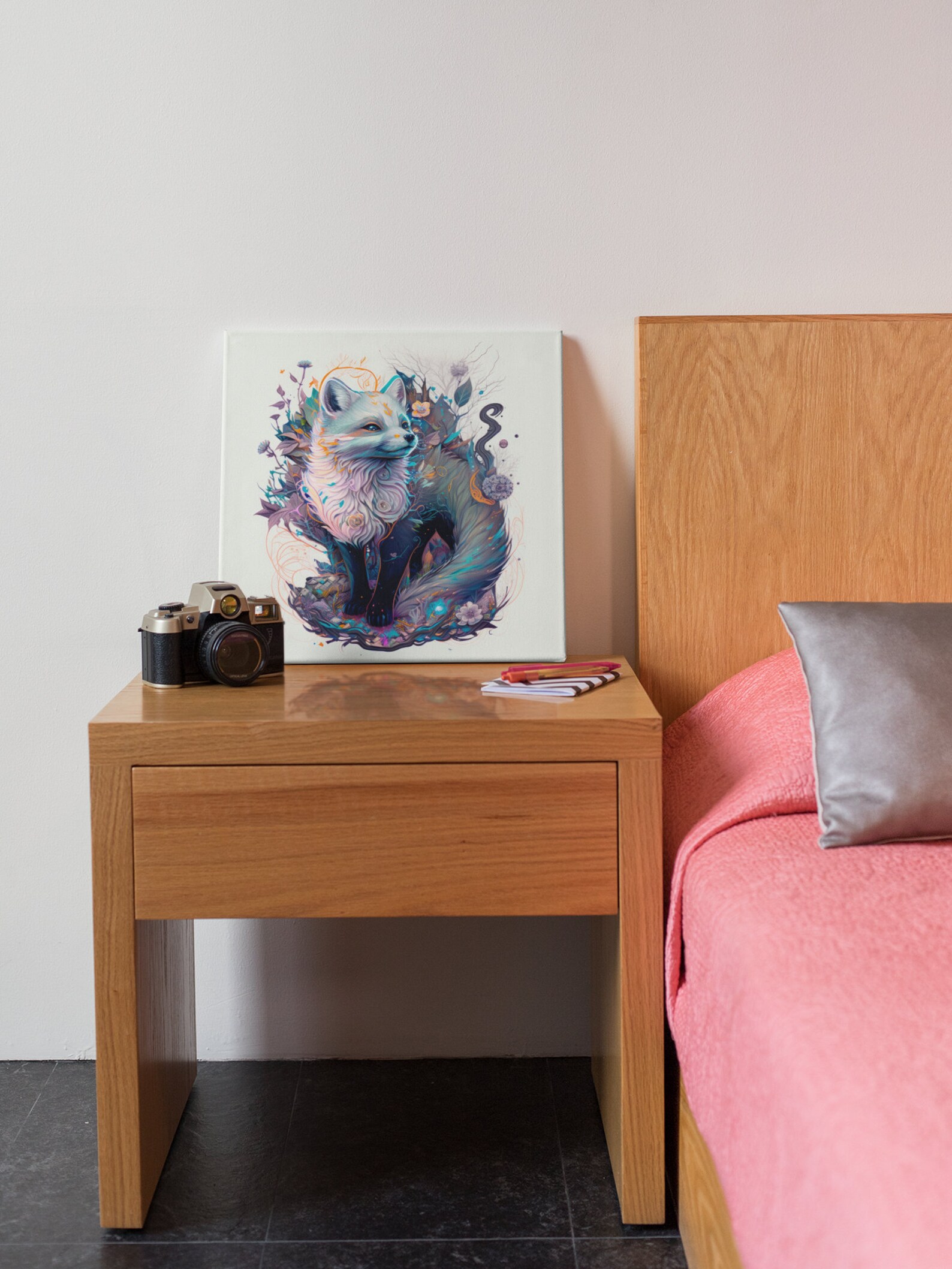 Digital Painted Colourful White Fox1 DIGITAL DOWNLOAD - Etsy
