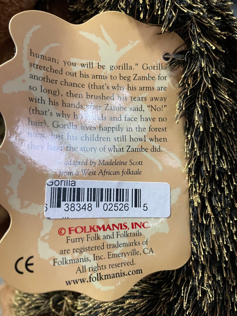 Folkmanis Puppets Gorilla Rare Hand Puppet Big Plush Brown Big - Etsy