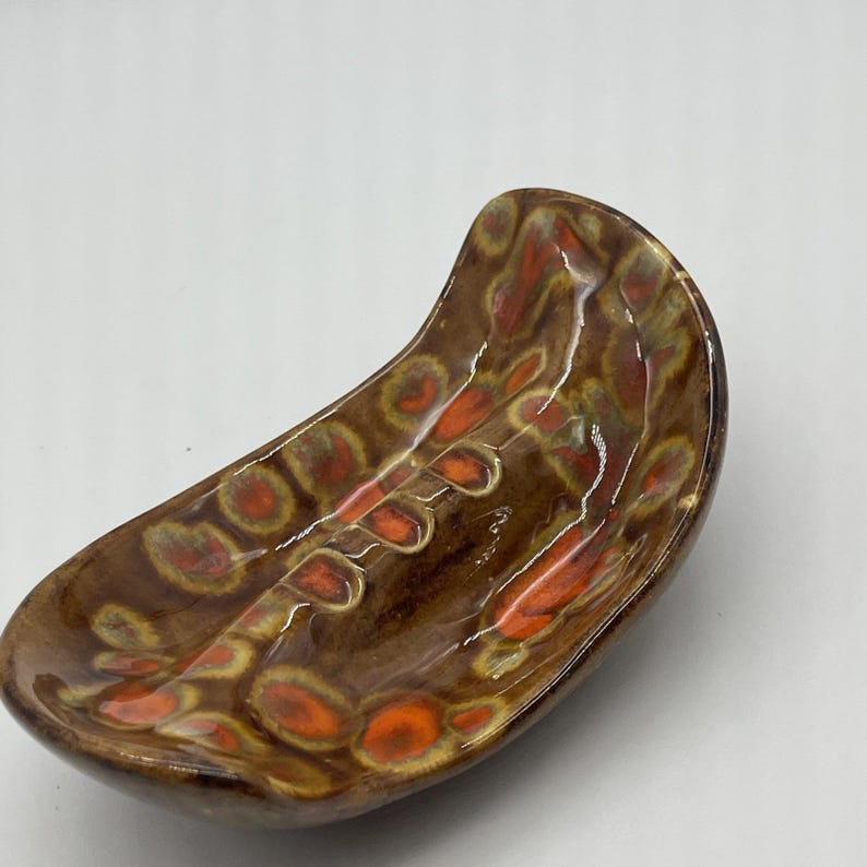 Ceramic Ashtray Vintage 70s Handmade Hand Painted Retro Colors USA - Etsy