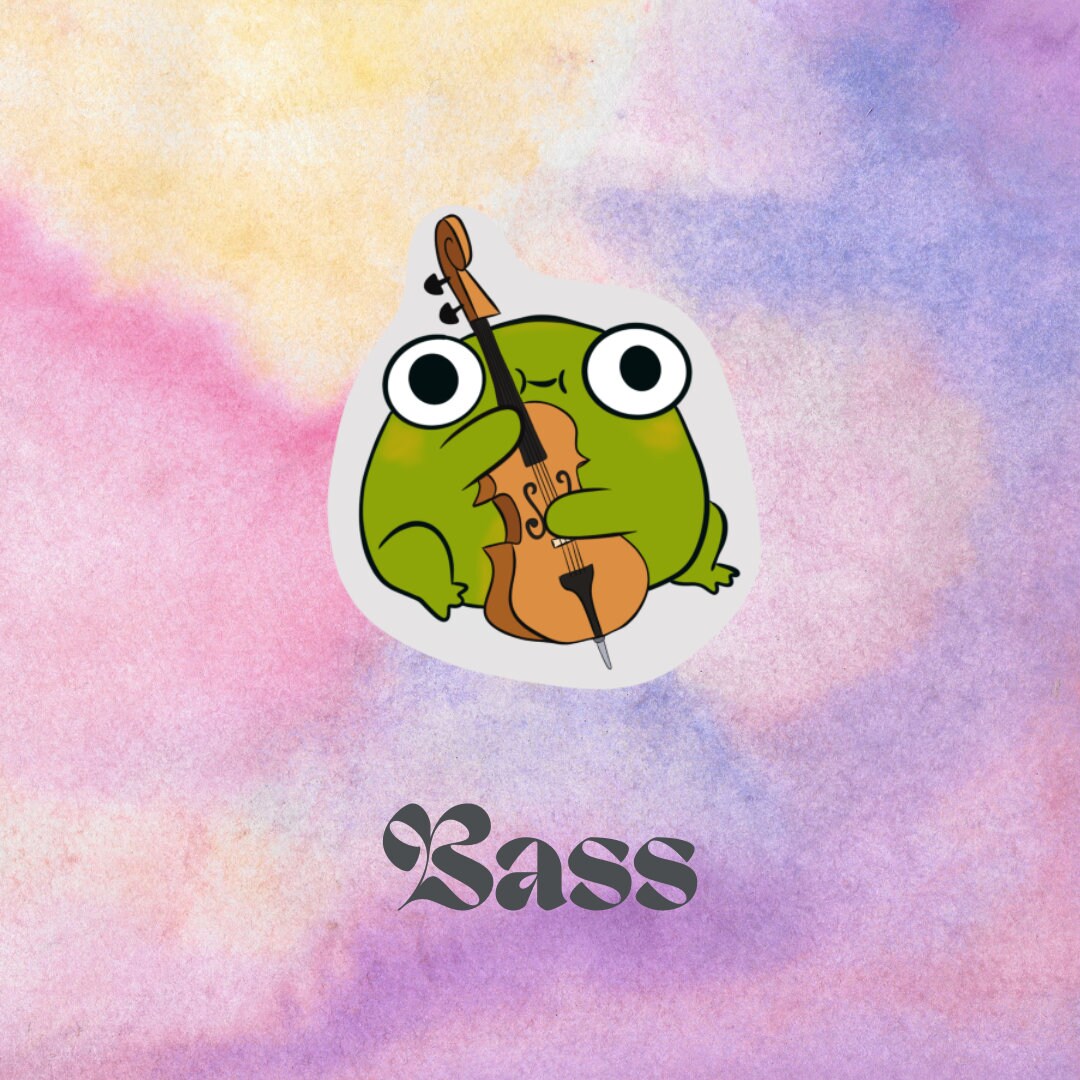 Bass Frog Sticker - Etsy