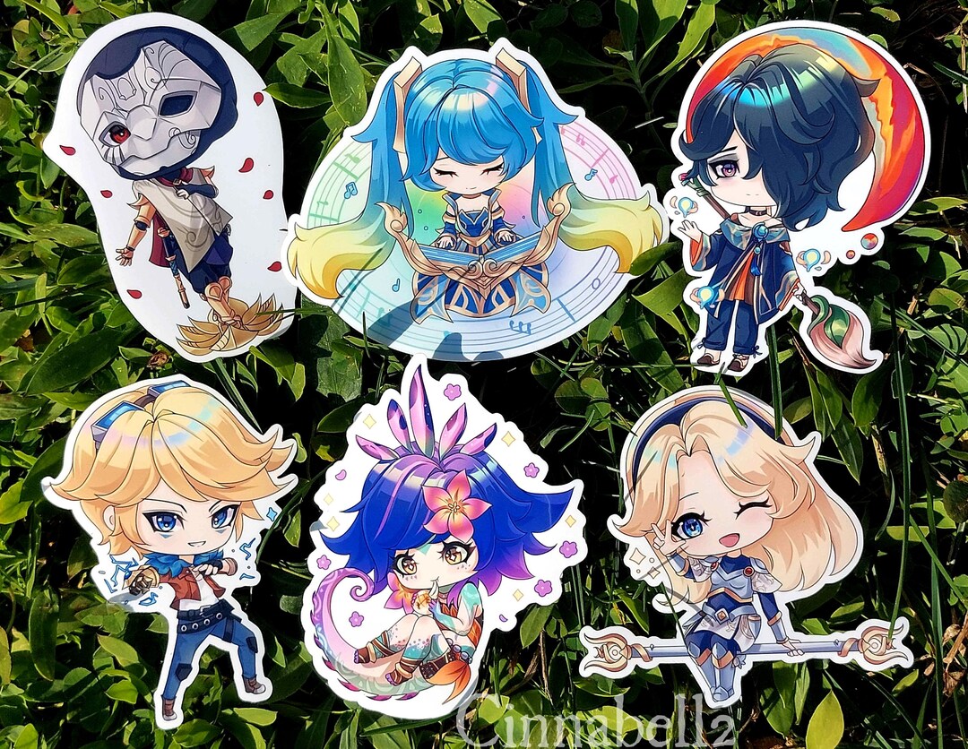 League of Legends Chibi Vinyl Stickers Water Proof Dishwasher Safe Hwei ...