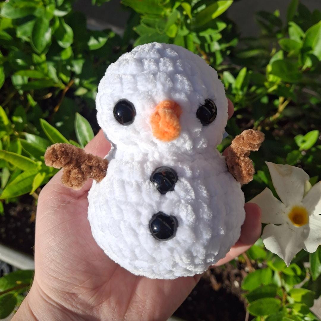Crochet Snowman, Plush Snowman, Stuffed Animal Snowman, Christmas ...