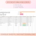 Student Assignment Tracker for Google Sheets | Homework Tracker ...