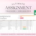 Student Assignment Tracker for Google Sheets | Homework Tracker ...