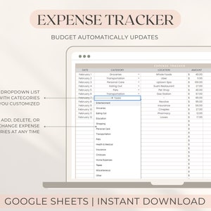 Monthly Budget Spreadsheet for Google Sheets | Digital Budget Planner ...
