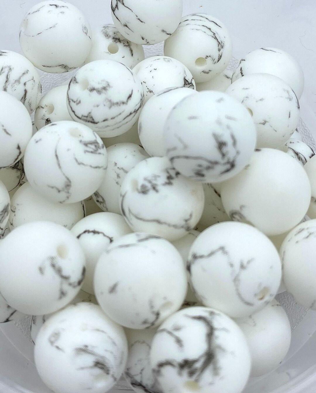 10 Marble Silicone Beads - 15mm - Etsy