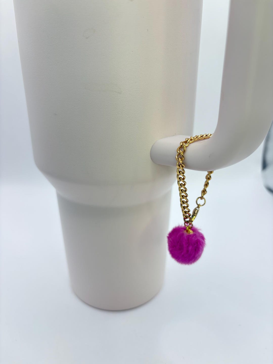 Fuchsia Mini Pom Pom Cup Charm: Bag Accessory - Etsy